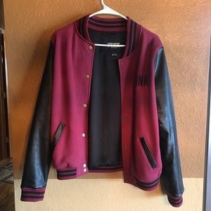PINK Victoria's Secret | Jackets & Coats | Maroon Varsity Jacket | Poshmark